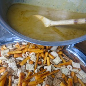 Homemade Nuts and Bolts: old recipe from "on the side of the cereal box"