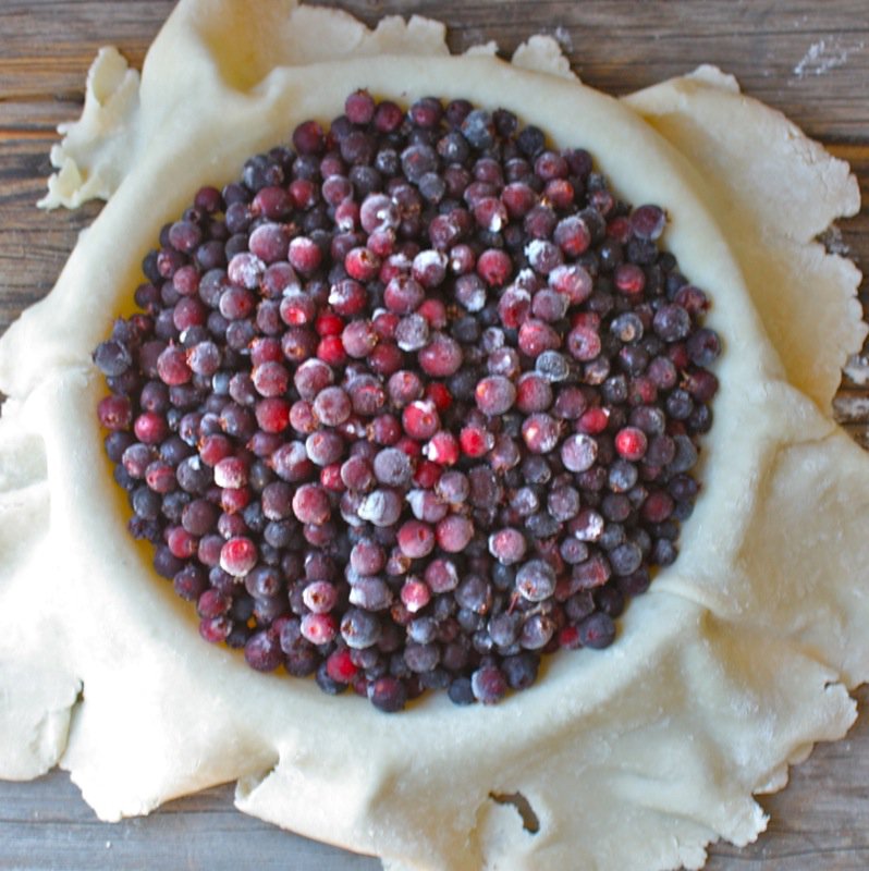 Traditional Canadian Prairie Wild Saskatoon Berry Pie