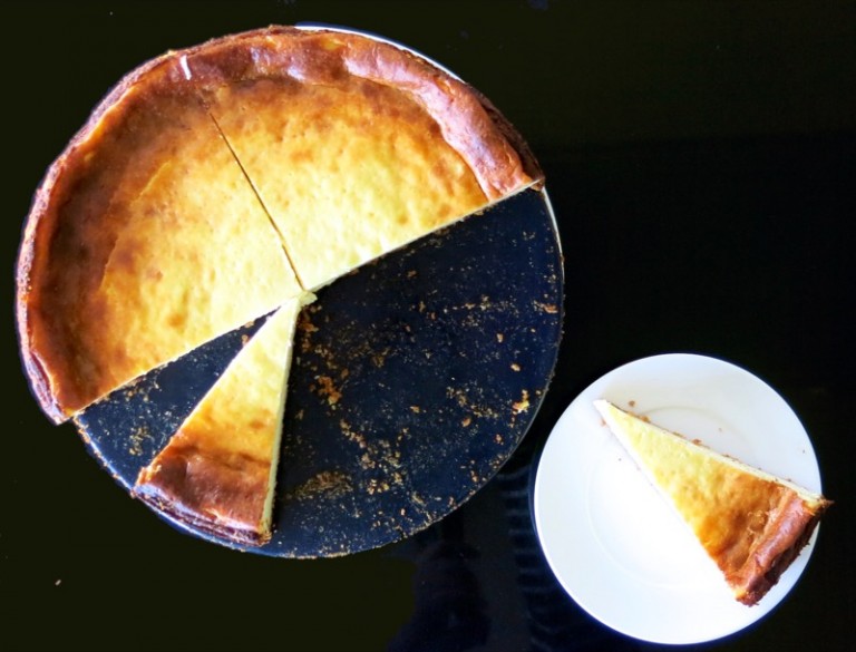 Homemade Quark Cake or Käsekuchen Mit Quark with Homemade Quark