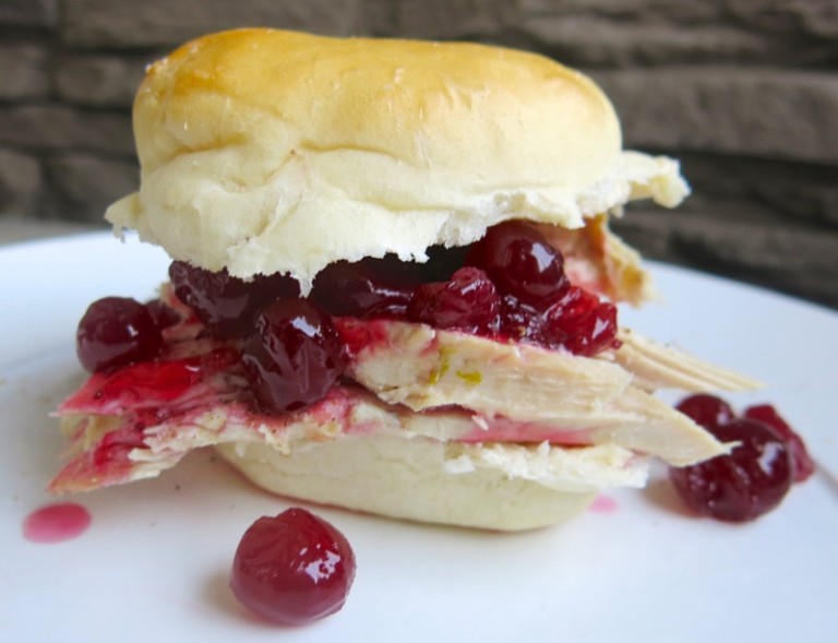 Canadian Holiday Basic: Turkey on a Bun with Cranberry Sauce