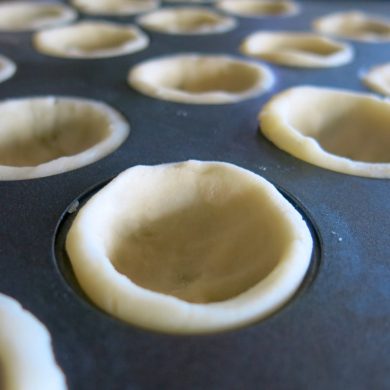 Miniature Shortbread Tart Shells or Crust: Non-rolled (pushed into mold)