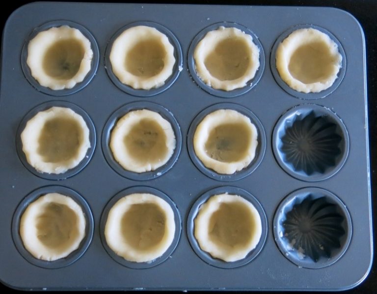 Miniature Shortbread Tart Shells or Crust: Non-rolled (pushed into mold)