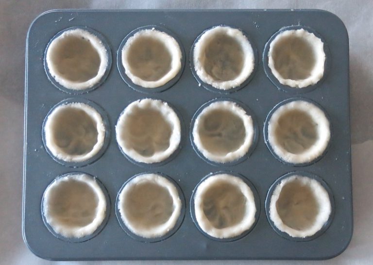 Miniature Shortbread Tart Shells or Crust: Non-rolled (pushed into mold)