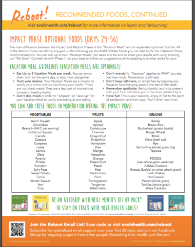 Evolv Health: Reboot Foods Impact Phase - A Canadian Foodie