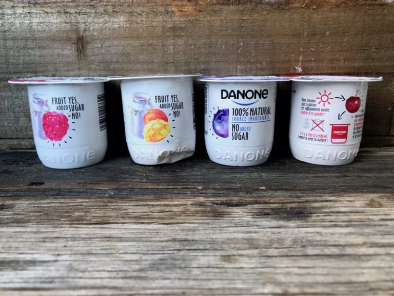 Danone Yogurt: Fruit Filled and Natural and No Added Sugar!