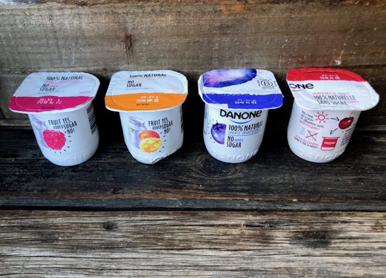 Danone Yogurt: Fruit Filled and Natural and No Added Sugar!