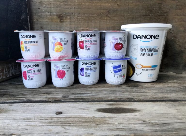 Danone Yogurt: Fruit Filled and Natural and No Added Sugar!